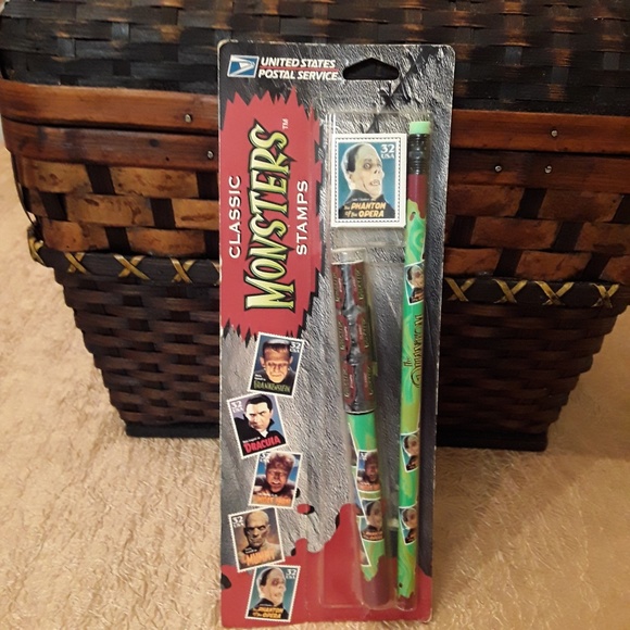 Classic Monster Stamps | Office | 997 Monster Stamps Pen Pencil Eraser ...